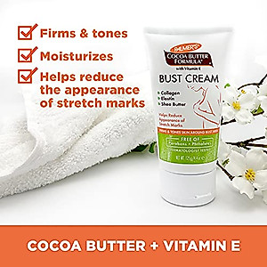 Palmer's Cocoa Butter Formula Bust Cream for Pregnancy Skin Care with Vitamin E, 4.4 oz. (Pack of 3)