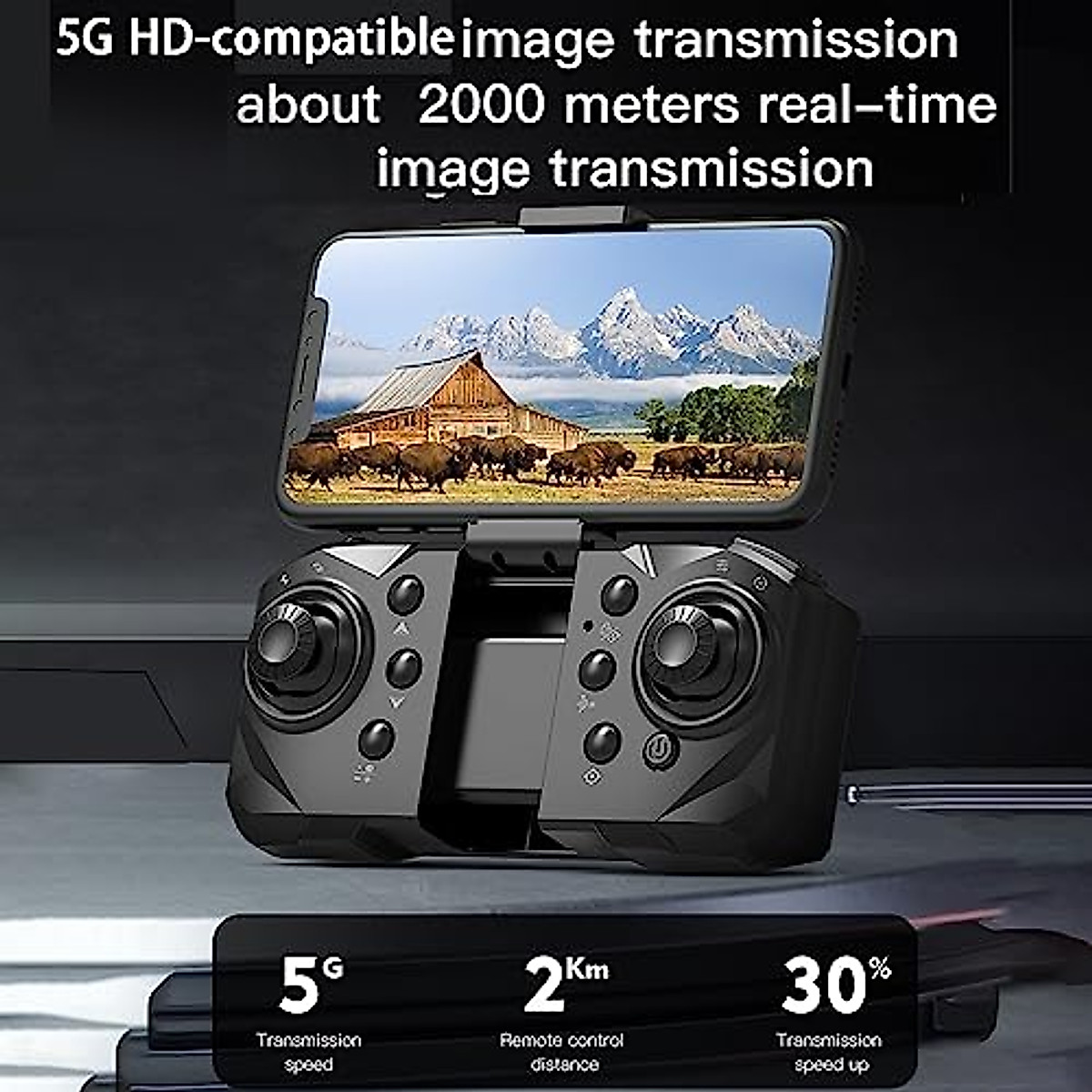 Lopeceal Mini Drone with 8K Dual Camera for Kids and Adults, GPS Remote Control Drone - Brushless Motor 5G WiFi 360° Obstacle Avoidance Foldable Quadcopter Headless Mode and One Key Take-Off/Land Or