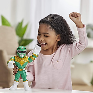 Power Rangers Playskool Heroes Mega Mighties Green Ranger 10-inch Figure, Mighty Morphin Collectible Toys, Kids Ages 3 and Up