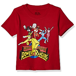 Power Rangers Toddler Boys Short Sleeve T-Shirt, Red, 5T