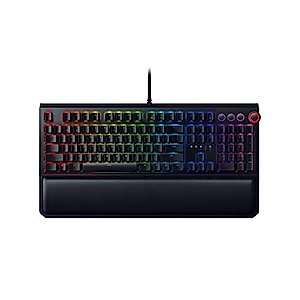 Razer BlackWidow Elite Mechanical Gaming Keyboard: Green Mechanical Switches - Tactile & Clicky - Chroma RGB Lighting - Magnetic Wrist Rest - Dedicated Media Keys & Dial - USB Passthrough