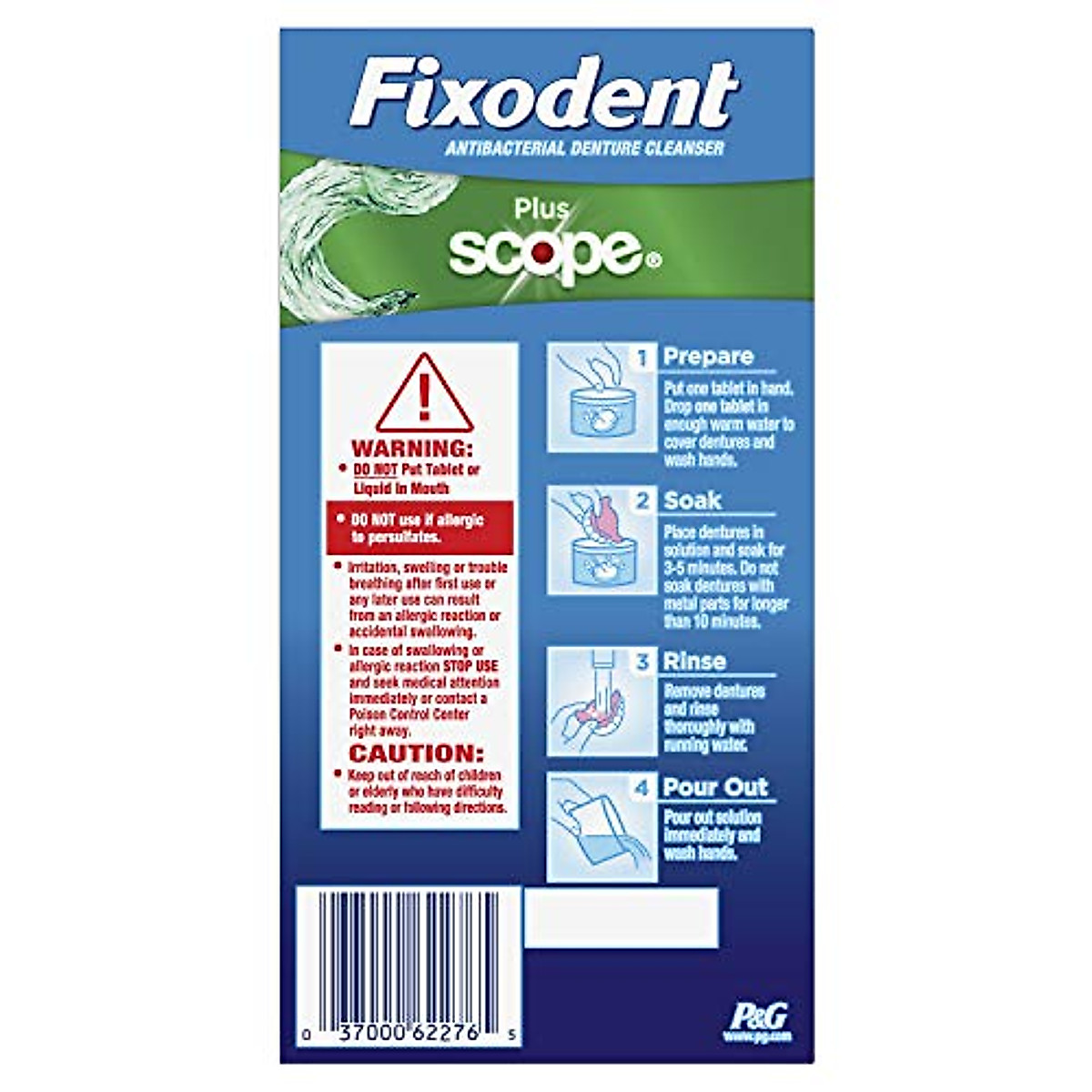 Fixodent 3 Minute Daily Cleanser Tablets Plus Scope - 90 ct