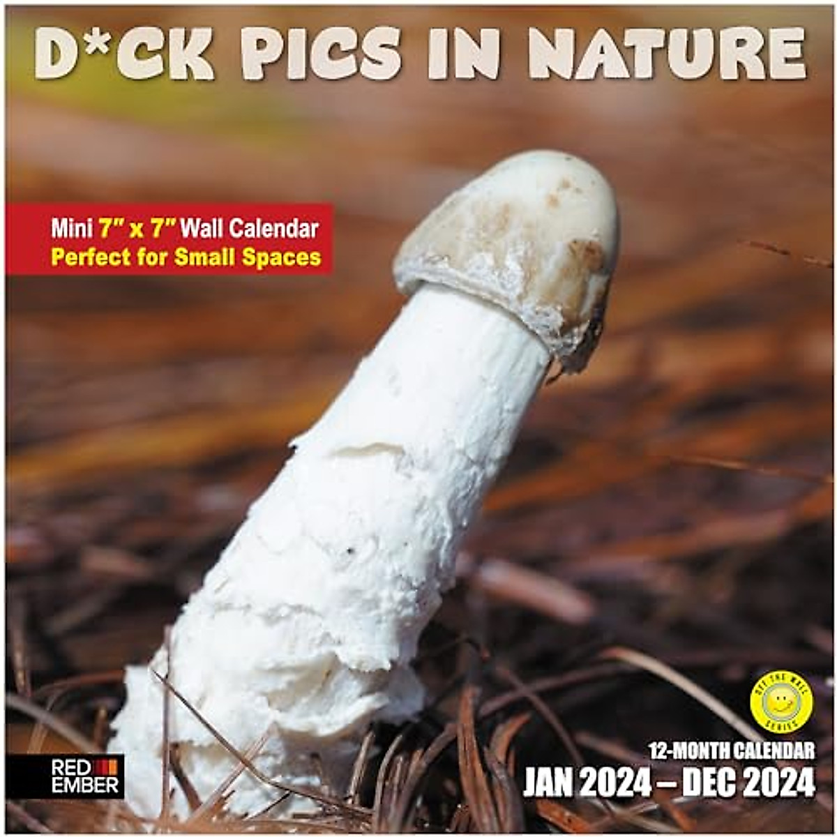 RED EMBER D'ck Pics in Nature Mini 2024 Wall Calendar 12 Month | 7" x 14" Open | Thick & Sturdy Paper | Giftable | Calendar 2024