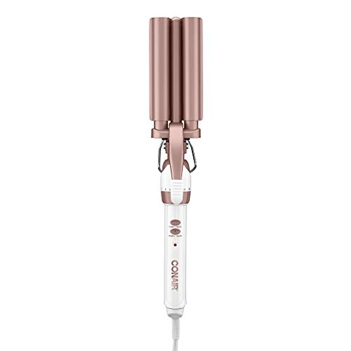 Conair Double Ceramic 3 Barrel Hair Waver, Beach Waver Curling Iron, Long-Lasting Natural Tight Waves