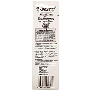 BIC Refill for Velocity, A.I, Pro+ Retractable Ballpoint, Medium, BLK, 2/Pack