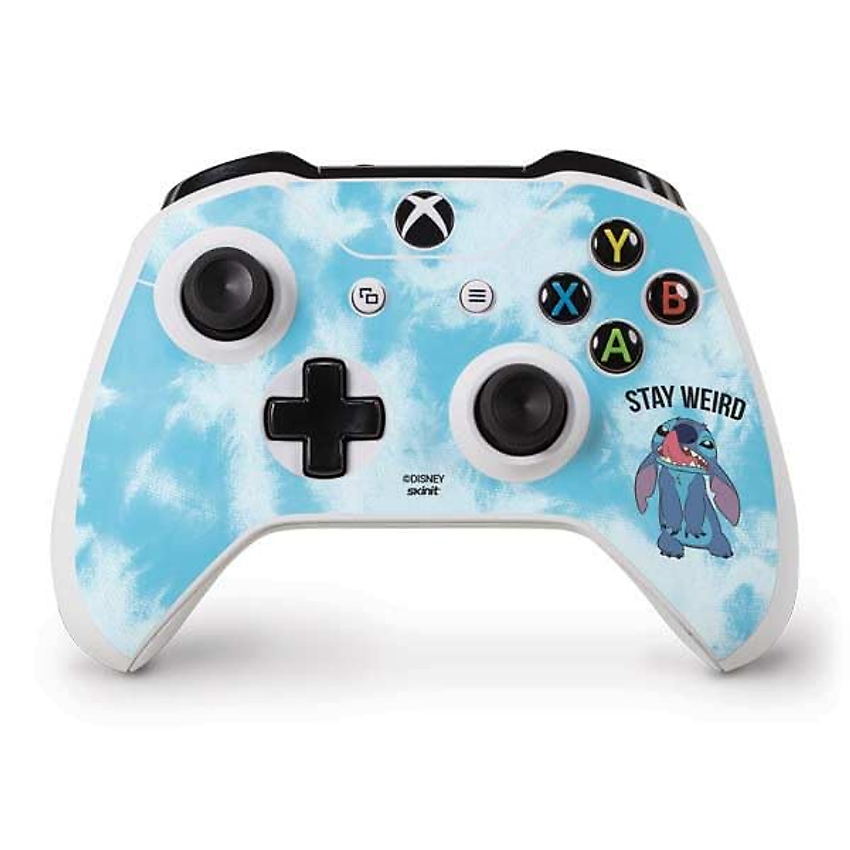 Skinit Decal Gaming Skin Compatible with Xbox One S Controller - Officially Licensed Disney Lilo and Stitch Stay Weird Design