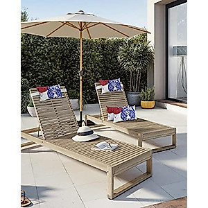 Recliner Head Pillow Ledge Loungers Chair Pillows with Insert Line Blue Magnolia Flowers Tiger Red Sun Lumbar Pillow with Adjustable Strap Outdoor Waterproof Patio Pillows for Beach Pool, 2 PCS