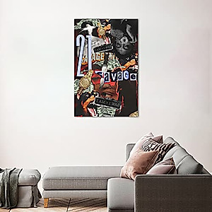 Album Cover Poster 21 Savage Poster I AM I WAS Art Wall Canvas Pictures for Modern Room Decor Prints Unframed 12" x 18"
