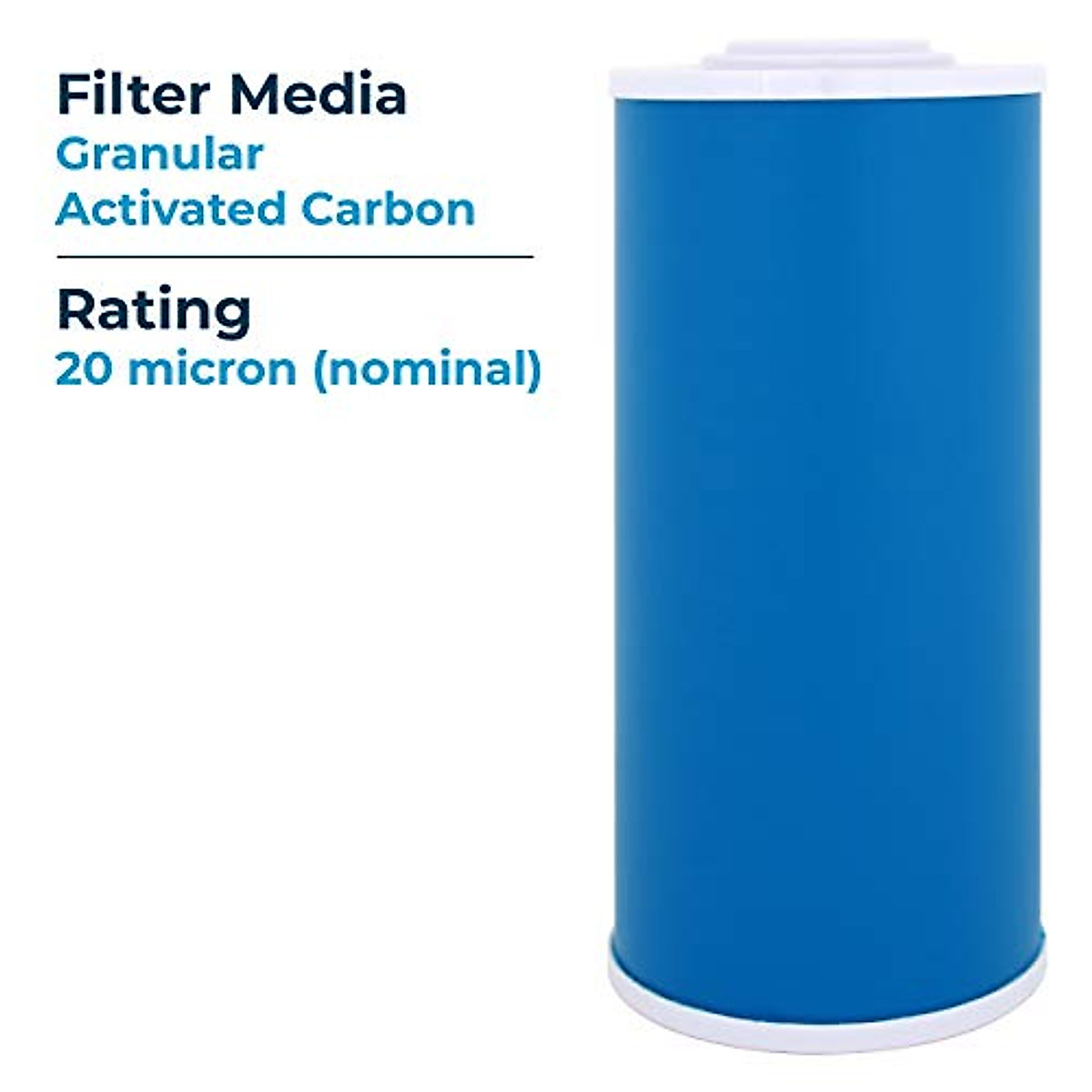 SpiroPure SP-GAC-BB 10x4.5 20 Micron Coconut Shell Granular Activated Carbon (GAC) Water Filter Cartridge GAC-BB 155153-43 (Case of 6)