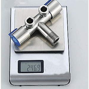 JIYTG Stainless Steel Bidet Spray Head KIT Toilet Companion 304 Stainless Steel one in Two Out Washing Machine Booster Spray Gun Toilet Companion