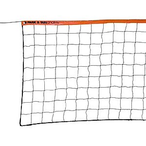Park & Sun Sports Regulation Size Indoor/Outdoor Recreational Volleyball Net with Steel Cable Top, Orange