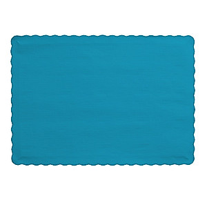 Creative Converting (897121B) 50 Count Touch of Color Paper Placemats, Turquoise -
