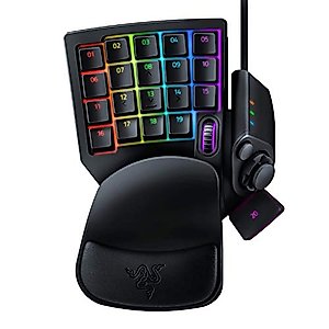 Razer Tartarus V2 Chroma - Ergonomic Mecha-Membrane Gaming Keypad - 32 Fully Programmable Keys - 8-Way Thumbpad & Scroll Wheel w/Detachable Palm Rest (Renewed)