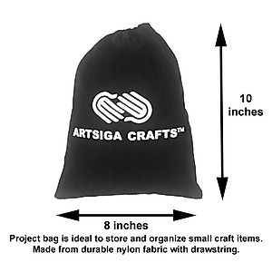 Storage Studios Advantus Super Stacker Crayon Box 8 Blue, 4, Clear, 2 Green, 2 Purple, 2 Pink 1.6 x 3.5 x 4.8 in. 61612 (18-Pack) bundled with 1 Artsiga Craft Bag