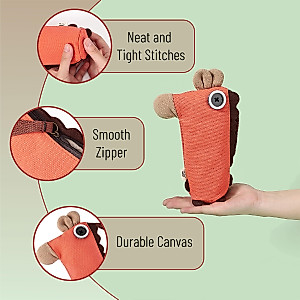 Mr. Pen- Standing Pencil Case, Animal Pencil Pouch, Red Donkey, Kids Pencil Case for Kids, Stand Up Pencil Case, Cute Pencil Pouch for Girls and Boys, Pen Case, Pen Pouch, School Pencil Case Pouch