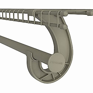 ClosetMaid Support Bracket for SuperSlide Hanging Bar Closet Rod, for Wire Shelving, Nickel Finish