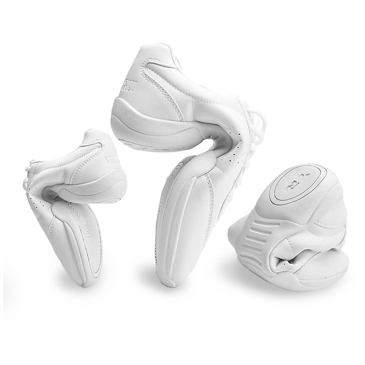 ZVC Cheer Shoes Girls White Cheerleading Shoes for Women Cheer Sneakers Youth Kids