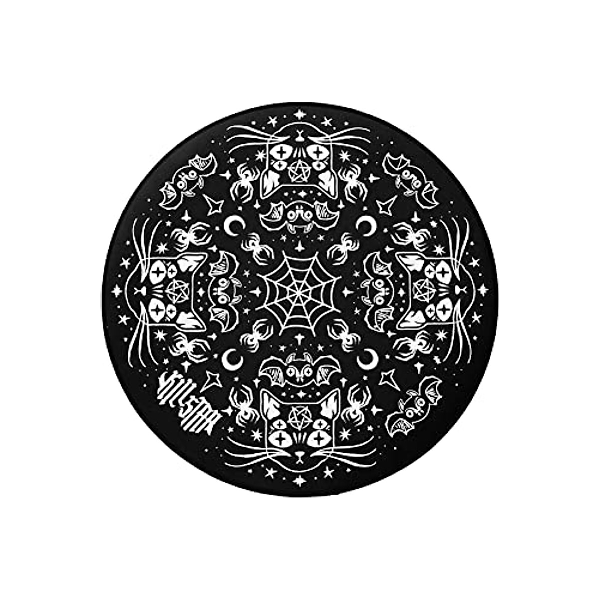 Killstar Spoopy Cute Cat Bat Spider Pentagram Occult Goth Area Rug