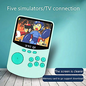 HDStore 2020 New Portable Retro Pocket Video Gaming Console 16bit Game Retro Handheld Video Games Console Support NES SNES MAME MD GBA XYC Q8 Arcade Game - Green Color