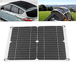 Flexible Solar Panel Kit, 40W 18V Monocrystalline Silicon Solar Charger Module IP65 Waterproof with English Manual