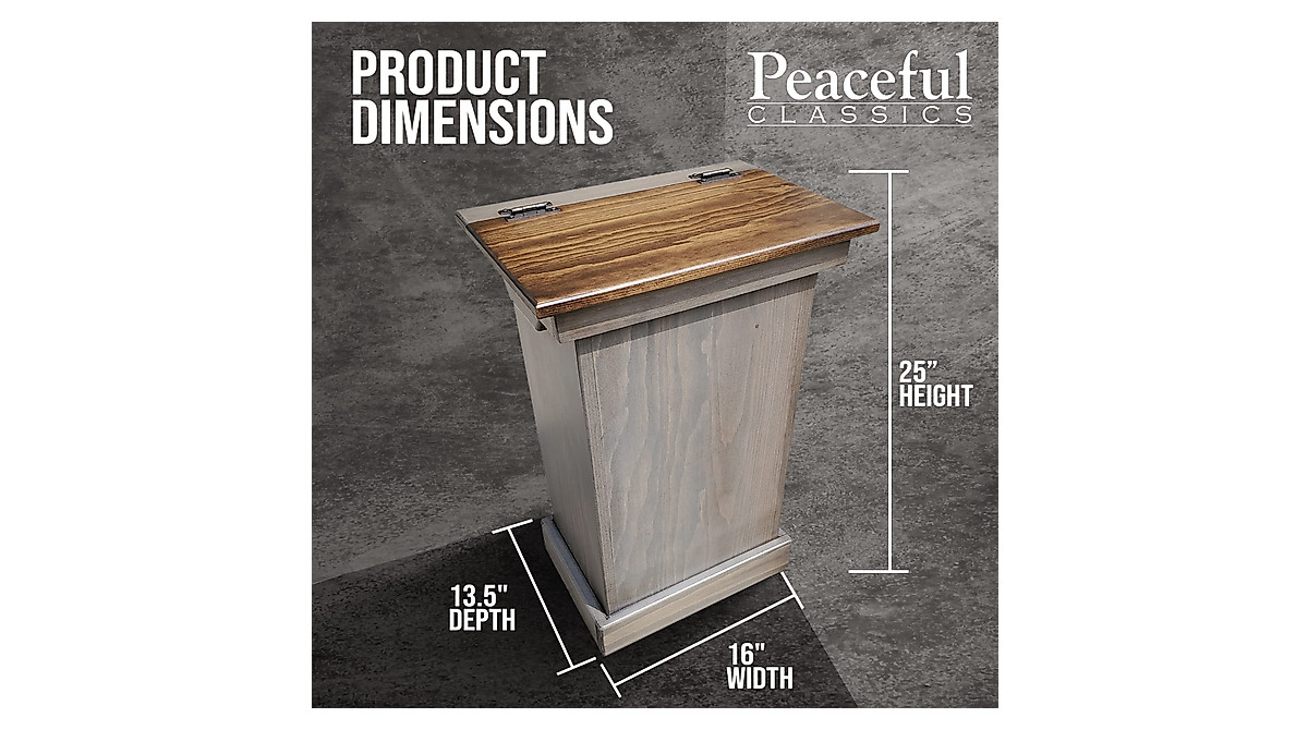 Peaceful Classics Wooden Garbage Bin Cabinet - Stylish & Hidden