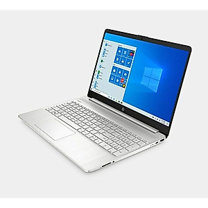 HP 2021 15.6” HD Touchscreen Laptop Computer, AMD Ryzen 7-4700U Processor, 32GB RAM, 1TB SSD, HD Audio, HD Webcam, AMD Radeon Graphics, Bluetooth, HDMI, Windows 10, Silver, 32GB SnowBell USB Card