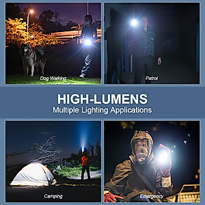 taoquwe Flashlights High Lumens LED Rechargeable, 900,000 Lumen Brightest Flash Light, High Power Flashlight USB with 5000 mAh Capacity, Waterproof Handheld LED Flashlight for Camping Hiking