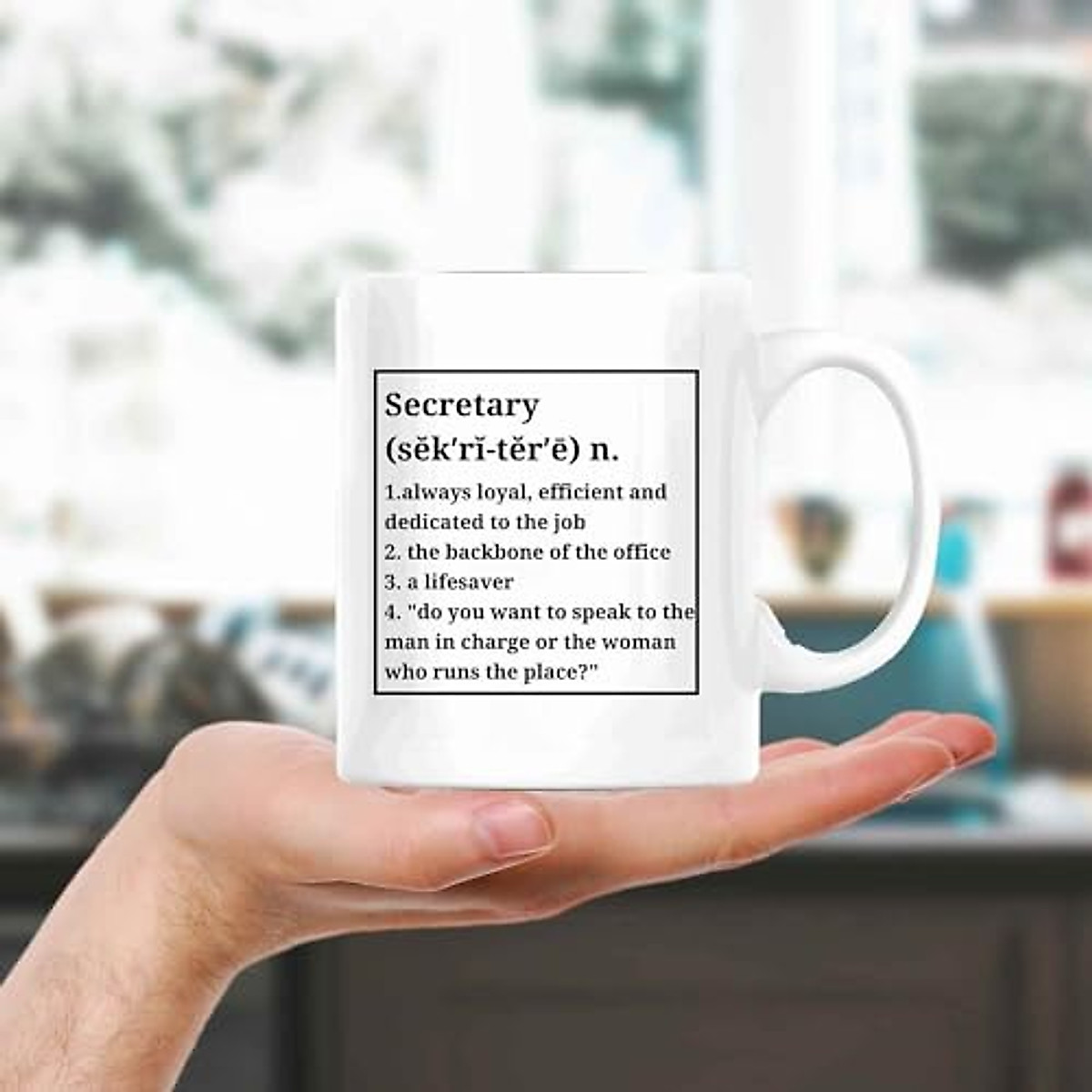 - Administrator's Gift, Ideal For Receptionist's Birthday - Definition Of Secretary, Humor Quote On 11oz Coffee Mug 11oz 15oz White Coffee Mug