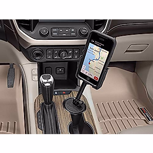 WeatherTech CupFone XL with Extension, Cell Phone Mount for Car, Universal with Black Plastic Knobs
