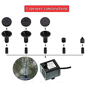 Lewisia 6W Solar Fountain Pump with Battery Backup for Patio Pool Koi Pond Bird Bath Garden Decoration Submersible Solar Powered Water Pump Kit