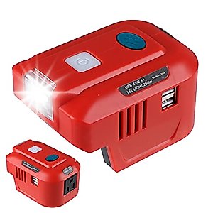 BTRUI for Craftsman 20v Powered Inverter Generator 150W, for Craftsman Battery DC 20v to 110v AC Output, Portable Power Station Source USB Charger Adapter, with LED Light