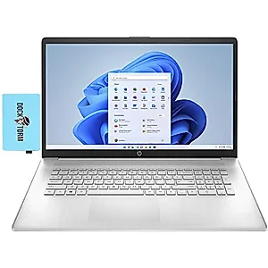 HP Newest 17.3" FHD IPS Home & Business Laptop (AMD Ryzen 5 5500U 6-Core, 16GB RAM, 512GB PCIe SSD, AMD Radeon, AC WiFi, Bluetooth 5.1, HD Webcam, Win 11 Home S-Mode) with Hub (17-cp0700dx)