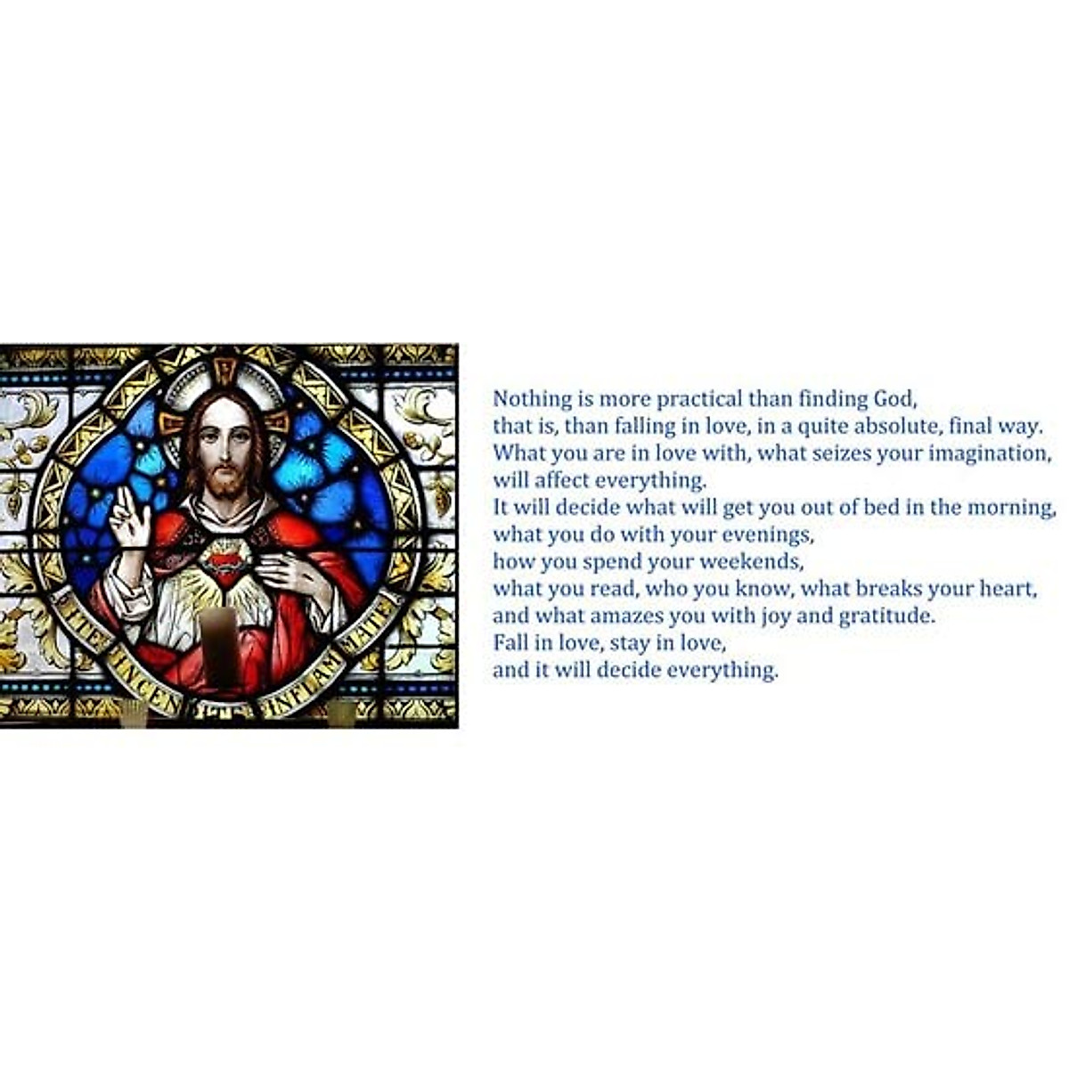 CafePress Sacred Heart And Arrupe Quotation Mug Ceramic Coffee Mug, Tea Cup 11 oz