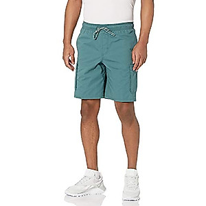 Amazon Essentials Men's 9" Elastic Waist Cargo Short, Sage Green, Large