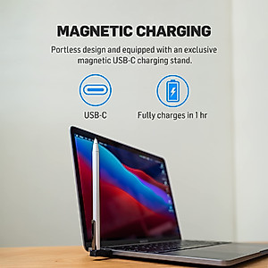 Adonit Dash 4, Multi-Device Stylus for iPad and Touchscreen, Duo Mode Active Digital Pencil with Palm Rejection, Compatible with iPad, iPhone, Android, and More- Graphite Black