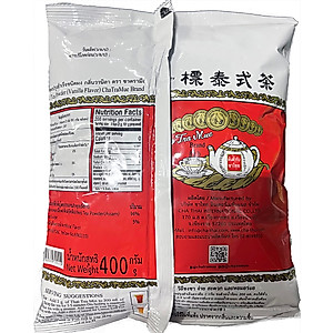 Number-One ChaTraMue Original Thai Iced Tea Mix 400g Bag, Pack of 2