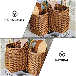 Zerodeko 3 pcs Seasoning Basket Functional Container Handmade Bucket Garlic Storage Basket