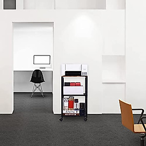 Zhanyun 3 Tier Rolling Cart, Kitchen Storage Shelves,with Storage and Steel Frame, Multifunctional Utility Cart for Kitchen, Bathroom, Living Room, Bar, Office (3 Tie)