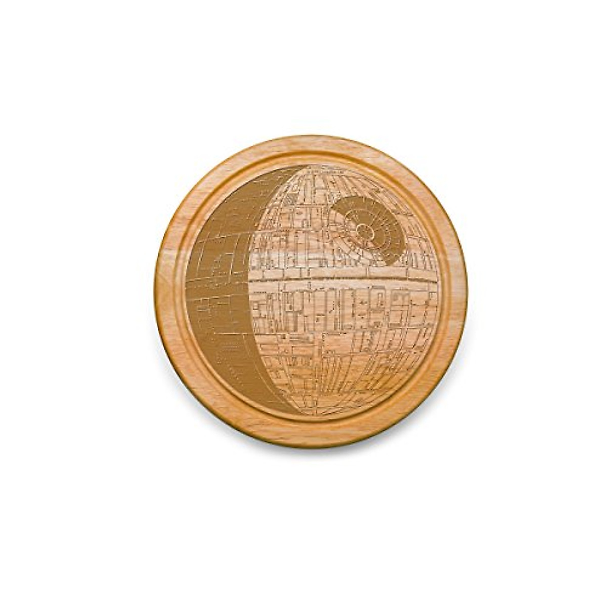 TOSCANA - a Picnic Time brand - Star Wars Death Star Circo Cheese Board and Knife Set - Charcuterie Board Set - Wood Cutting Board, (Parawood)