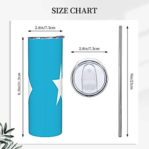 LIICHEES Flag Of Khaatumo State Of Somalia Stainless Steel Vacuum Insulated Tumbler 20oz Coffee Cups Travel Mug Water Cup with Metal Straw Cleaning Brush
