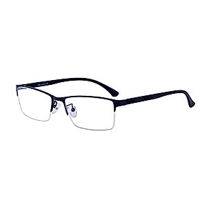 ALWAYSUV Fashion Black Half Frame Clear Lens Business Glasses Frame Women/Men