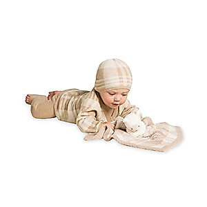 Barefoot Dreams CozyChic Ultra Lite Plaid Baby Bundle, 4 Pcs, Cream, 6-12m