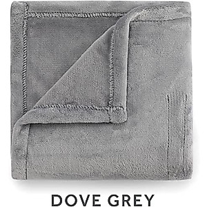 Sunbeam Royal Posh Dove Grey Heated Personal Throw / Blanket, Cozy-Warm, Adjustable Heat Settings