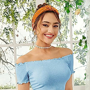 ACO-UINT Headbands for Women, 12 Pack Non-Slip Knotted Headbands with Soft Fabric, Wide Headbands for Summer Hair Accessories for Women Girls