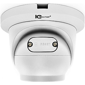 IC Realtime IPMX-E20F-IRW2 2MP IP Indoor/Outdoor Small Size Starlight Eyeball Dome Fixed 2.8mm Lens (106 AOV), 1/2.8 CMOS Sensor, IP67 Protection, Up To 164ft IR, POE, Replaced ICIP-D2000-IR