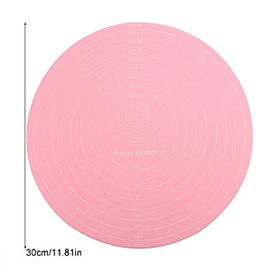 Silicone Baking Mat with Measurements for Cake Turntable Stand Non-Stick Heat Resistant Pastry Baking Sheet