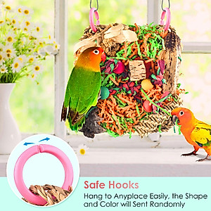 KATUMO Bird Toys, Parakeet Toys Conure Grass Mat Foraging Toys Parrot Shredding Hanging Toys for Cockatiel Lovebird Parakeet Budgie Small-Medium Birds
