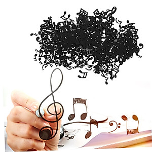 Ciieeo 1 Pack Music Theme Party Decoration White Stickers Music Notes Table Scatter Music Confetti Table Confetti Bridal Shower Glitter Confetti Sprinkles Birthday Christmas Ceiling Baby