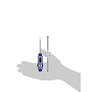 Taylor 9877FDA Compact Waterproof Digital Thermometer, 2.81" Stem Length with an Fda Recommended 1.5mm Probe Diameter, Blue