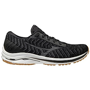 Mizuno Men's Wave Rider 24 WAVEKNIT Running Shoe, Black-Dark Shadow, 10 D US